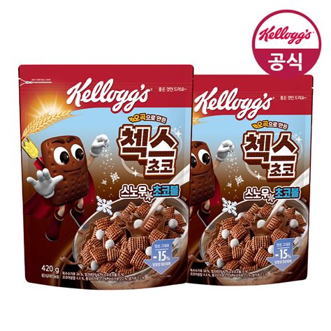 켈로그 오곡 첵스 초코 스노우 초코볼 420g 2개 켈로그 공식 판매처