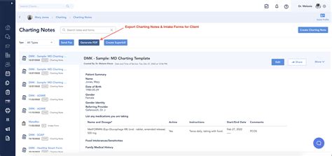 Download Print A Client Intake Form Or Charting Note Healthie