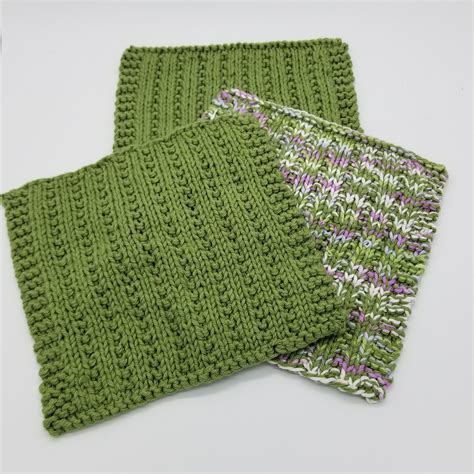 Washcloth Knitting Pattern Beginner Knit Washcloth Pattern Etsy