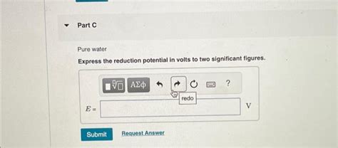 Solved What Is The Reduction Potential At 25C For The Chegg Com
