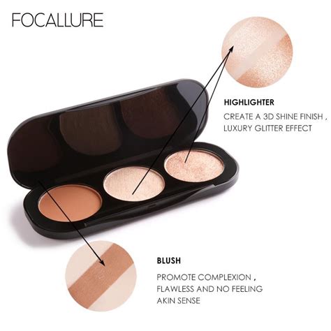 Jual Focallure Trio Blush On Dan Highlighter And Contour Palette Shopee