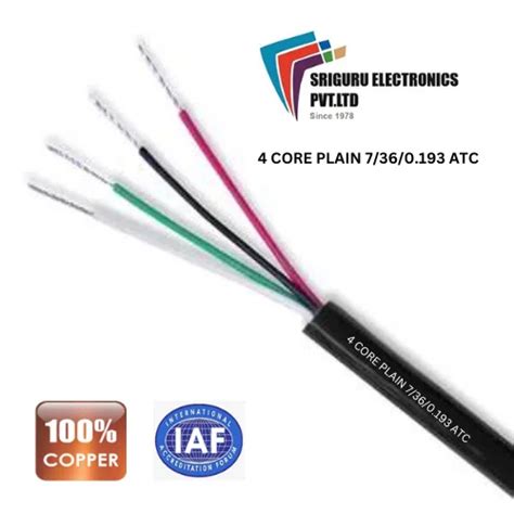 Tinned Copper 4 Core Stranded Cable 60 Degrees Flexible Pvc Jacketed