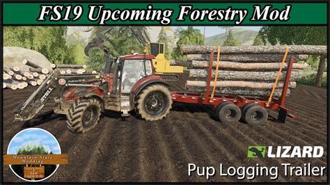 Logging Farming Simulator 19 New Mod Pup Logging Trailer Fs19 YouTube