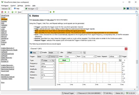 Analog Discovery 3 Waveform Sync Test And Measurement Digilent Forum