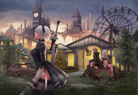 Nier Automata Amusement Park By Artoflec On Deviantart