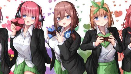 Long Hair Short Hair Brunette Redhead Pink Hair Twins Group Of