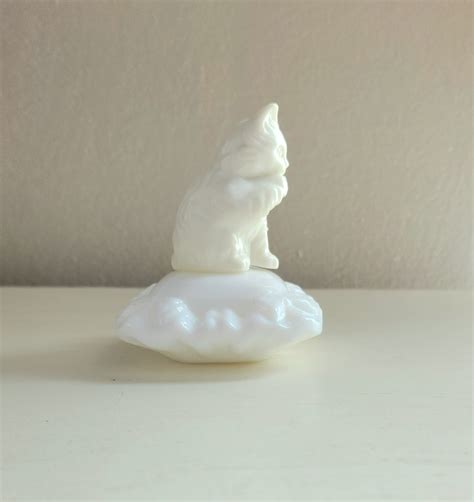 Vintage Avon Milk Glass Perfume Bottle 1970s Etsy