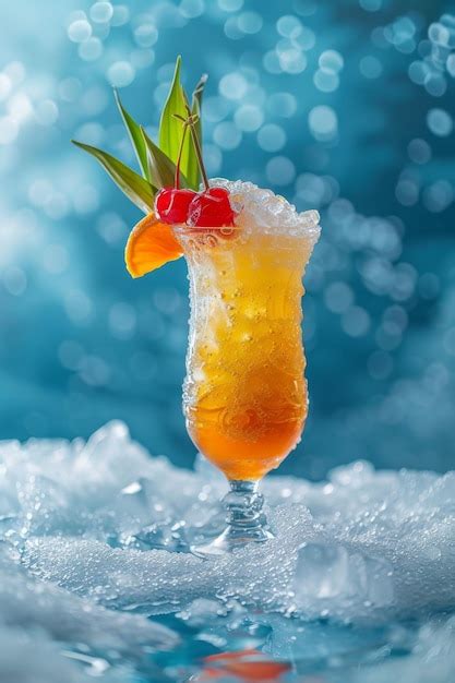 Premium Photo Refreshing Cocktail With Garnish