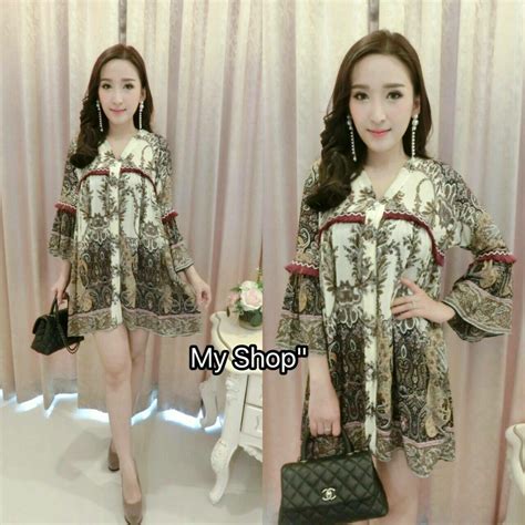 🔥🔥hot🔥🔥 🌷เดรสคอวีอกรูด เสื้อแฟชั่นราคาถูก