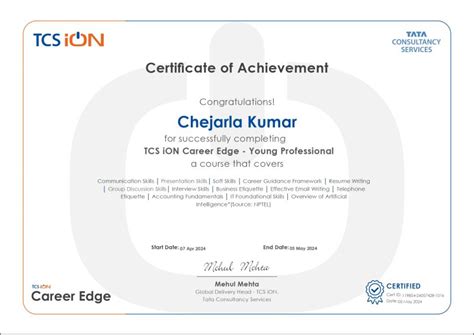 venkata hemanth kumar chejarla on linkedin tcsion careeredge professionaldevelopment
