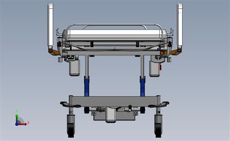 医疗移动床 Solidworks 2018 模型图纸下载 懒石网