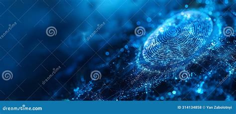 Digital Fingerprint Authentication Secure Biometric Technology Concept Biometric Security