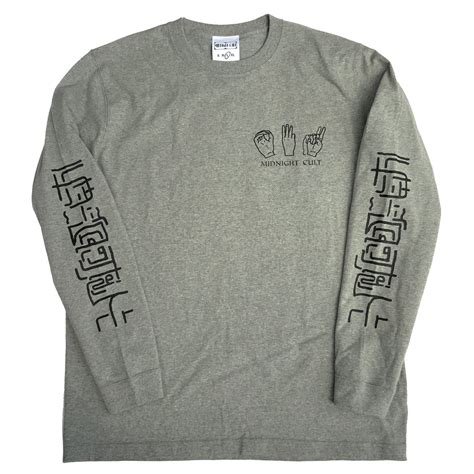 Oyubi Long Sleeve T Shirt Gray Midnight Cult