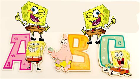 Spongebob Stickers Learn The Alphabet With Spongebob Abc Stickers Youtube