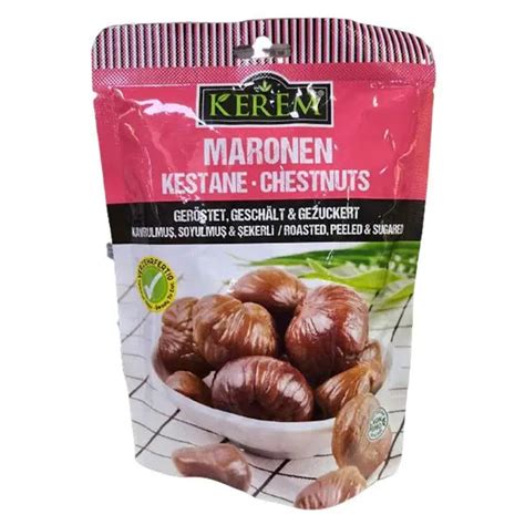 Kerem Zarte Maronen Geröstet Geschält And Gezuckert Sekerli Kestane