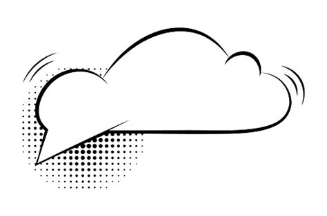 Buble Pidato Gaya Komik Kosong Elemen Desain Untuk Poster Kaos Spanduk