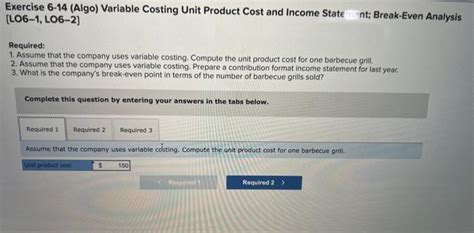 Solved Required Information SB Exercise 6 14 Through Chegg Com