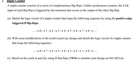A Ripple Counter Consists Of A Series Of Chegg Com