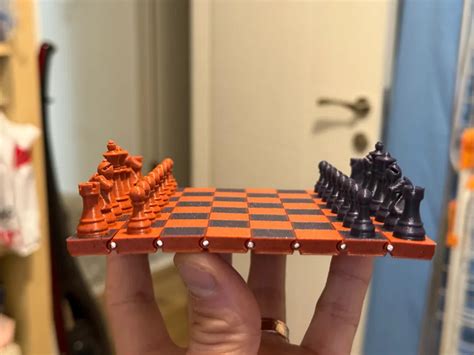 Pocket Sized Chess Set V25 Foldable And Portable Free 3d Print Model