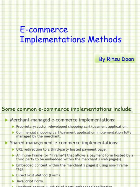 E Commerce Implementation Methods Guide Pdf Java Script Internet