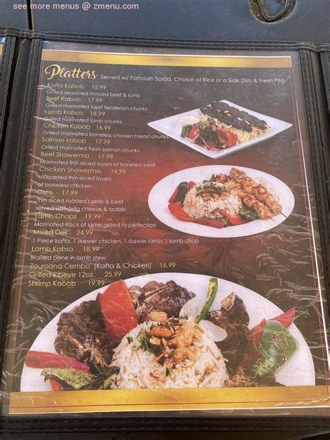Online Menu Of Zouroona Restaurant Woodbridge Virginia 22193 Zmenu