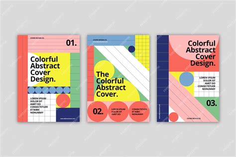 추상 화려한 커버 무료 벡터