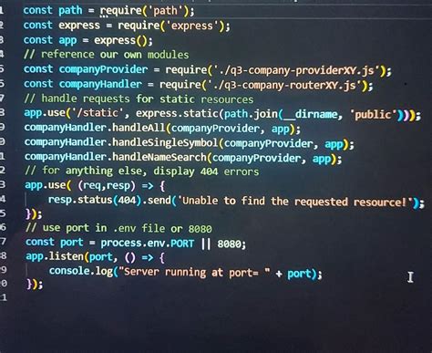 start with the question 2xy js file when run the