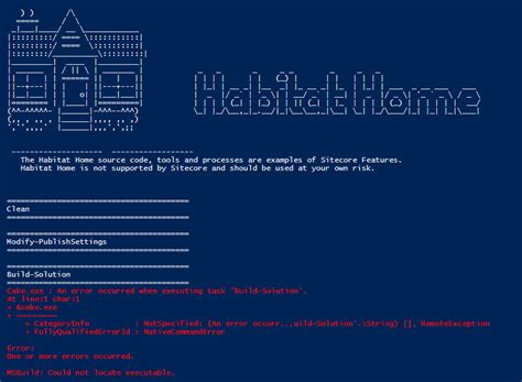 Cakeexe An Error Occurred When Executing Task Build Solution · Issue 120 · Sitecore