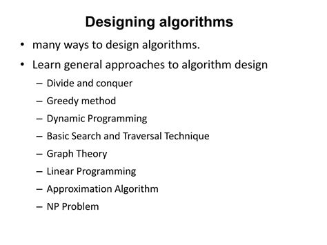 Chapter11 Introduction To Design And Analysis Of Algorithmppt