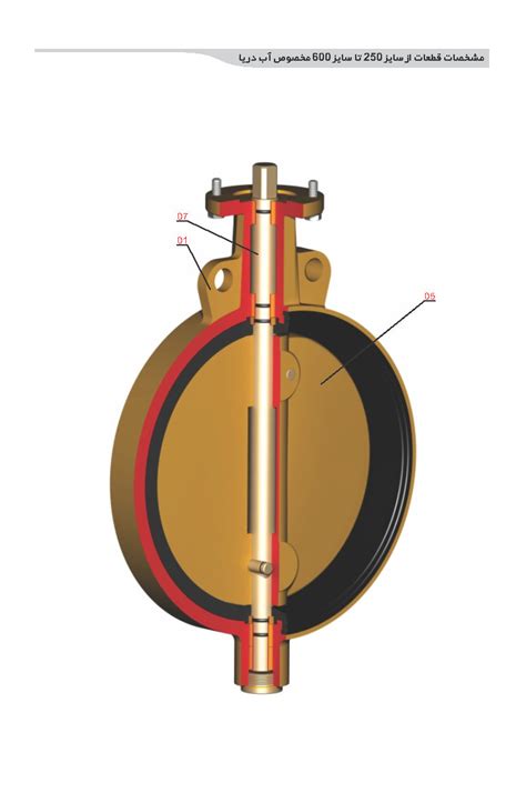 شیر پروانه ای ویفری نیکل آلومینیوم برنز اهرمی میراب نیک آب گستر