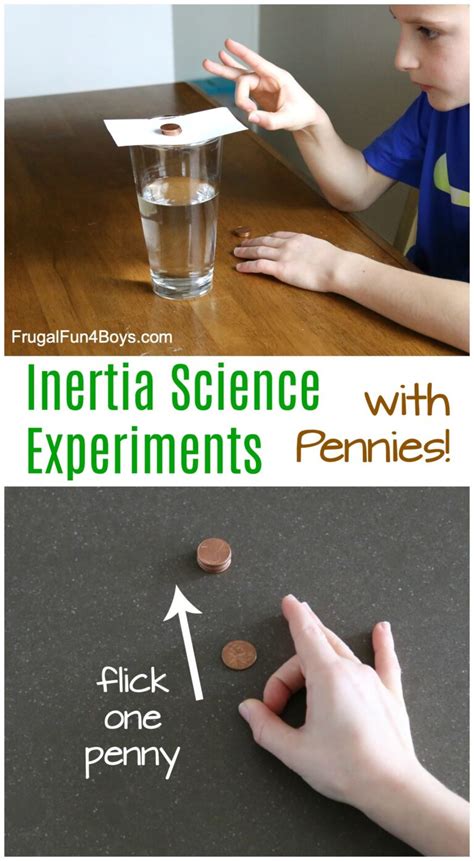 Easy Inertia Science Experiments With Pennies Frugal Fun For Babes And Girls