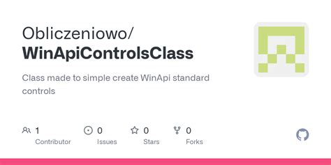 GitHub Obliczeniowo WinApiControlsClass Class Made To Simple Create WinApi Standard Controls
