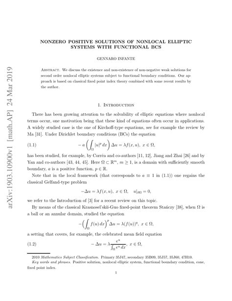 Pdf Nonzero Positive Solutions Of Nonlocal Elliptic Systems With