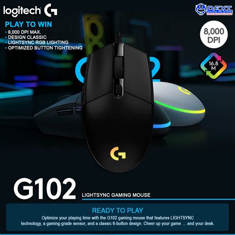 Jual Logitech G102 Black V2 Prodigy Gaming Mouse Shopee Indonesia