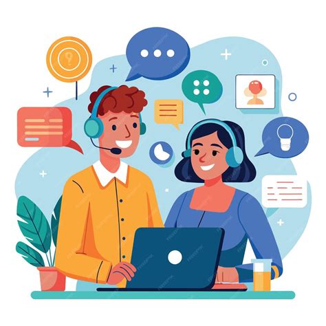 Support Staff Help Fixing Technical Problem Help Desk Or Operator With Phone Call Or Chat To