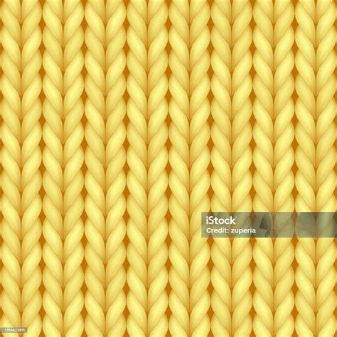 Tekstur Rajut Realistis Kuning Pola Wol Yang Nyaman Template Latar Belakang Serat Lembut