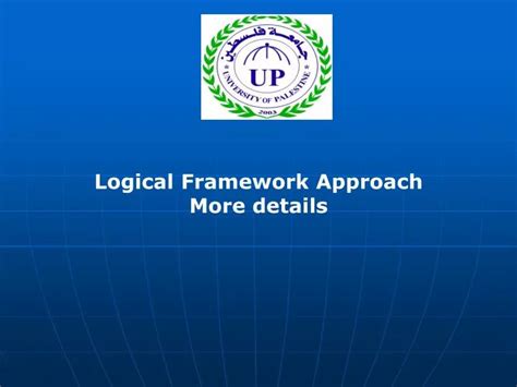 PPT Logical Framework Approach More Details PowerPoint Presentation Free Download ID 7073282