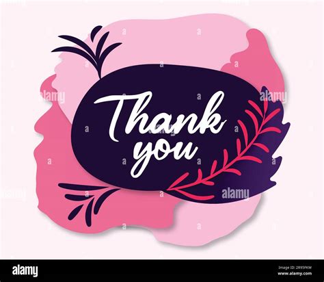 Vector Thank You Card Design With Thank You Lettering And Wavy