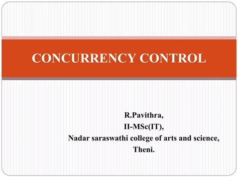 Concurrency Control Ppt