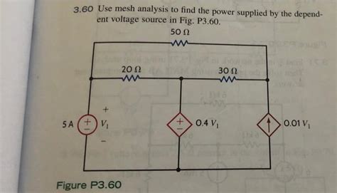 Solved Use Only Mesh Analysis Use Mesh Analysi