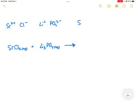 Solved Write A Balanced Equation For The Reaction Between Aqueous Strontium Chloride And