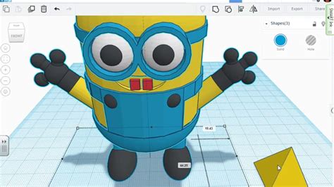 11 Minion Man Completion Tinkercad Tutorial Youtube