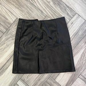 Lblc The Label Skirts New Black Vegan Leather Mini Skirt From