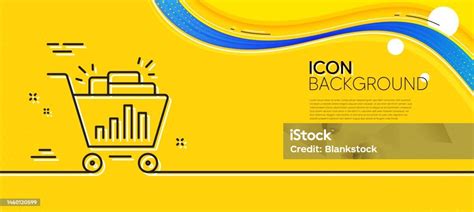 Seo 쇼핑 카트 라인 아이콘입니다 검색 엔진 최적화 기호입니다 최소 라인 노란색 배너입니다 벡터 개념에 대한 스톡 벡터 아트 및 기타 이미지 Istock