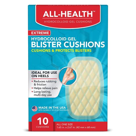 All Health Extreme Hydrocolloid Gel Blister Cushion Bandages 1 65 In X