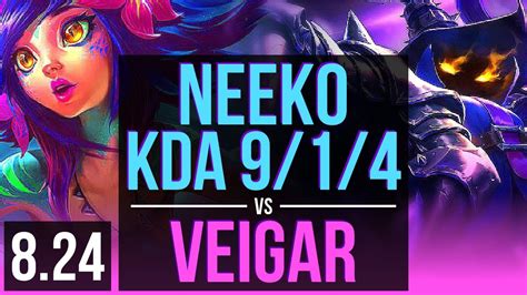 Neeko Vs Veigar Mid Kda 914 2 Early Solo Kills Euw Diamond