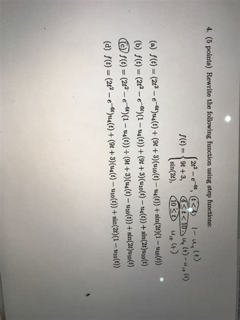 Solved 4 5 Points Rewrite The Following Function Using