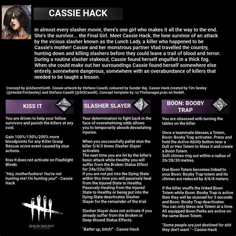 Hackslash Cassie Hack Survivor Concept Deadbydaylight