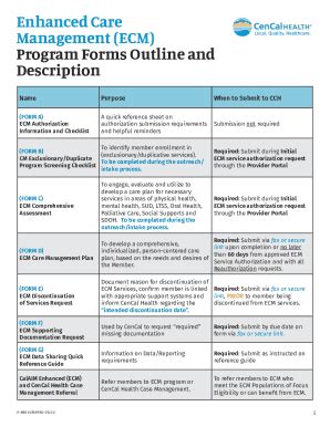 Fillable Online ECM Authorization Information And Checklist Form A Fax Email Print PdfFiller
