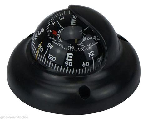 Boat Compass Surface Mount No Holes Powerboat Compass Black With Light Grab Your Tackle